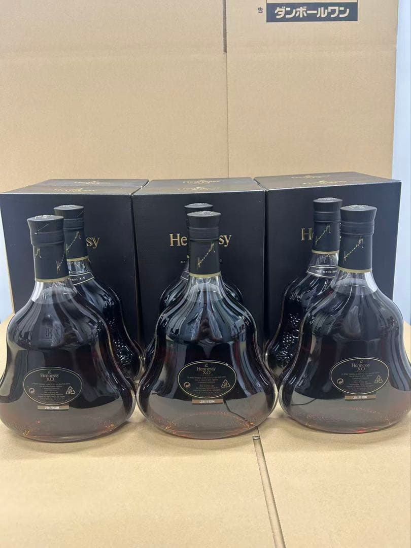 古酒 並行 Hennessy ヘネシー XO 黒キャップ 箱付き 6点セット