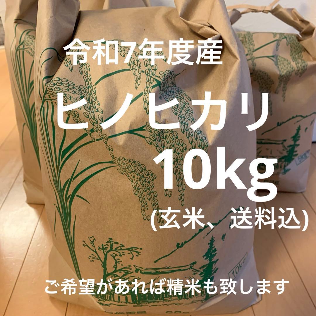 令和7年度産　新米ヒノヒカリ　玄米10kg(送料込)減農薬のお米