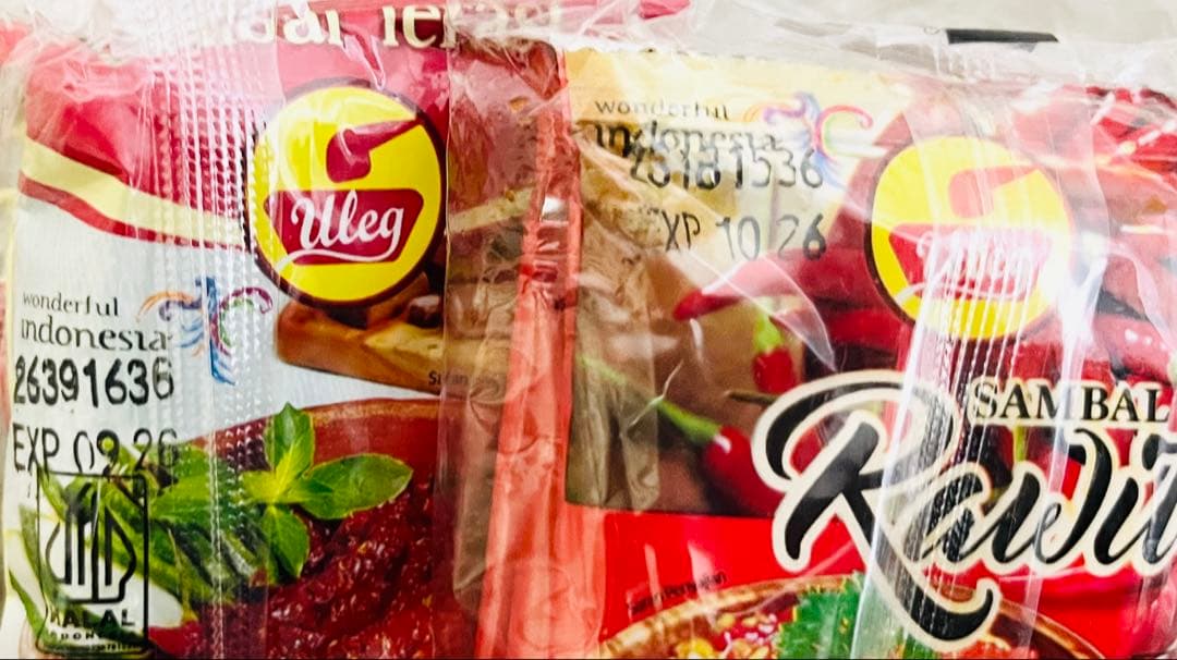 Sambal Uleg インドネシアの人気調味料セット 合計650個