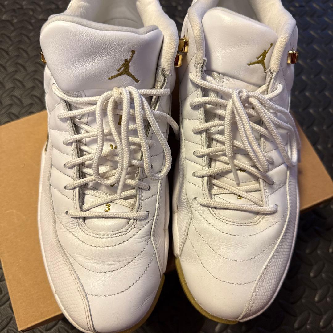 Air Jordan 12 ゴルフシューズ ホワイト/ゴールド　ケース付き