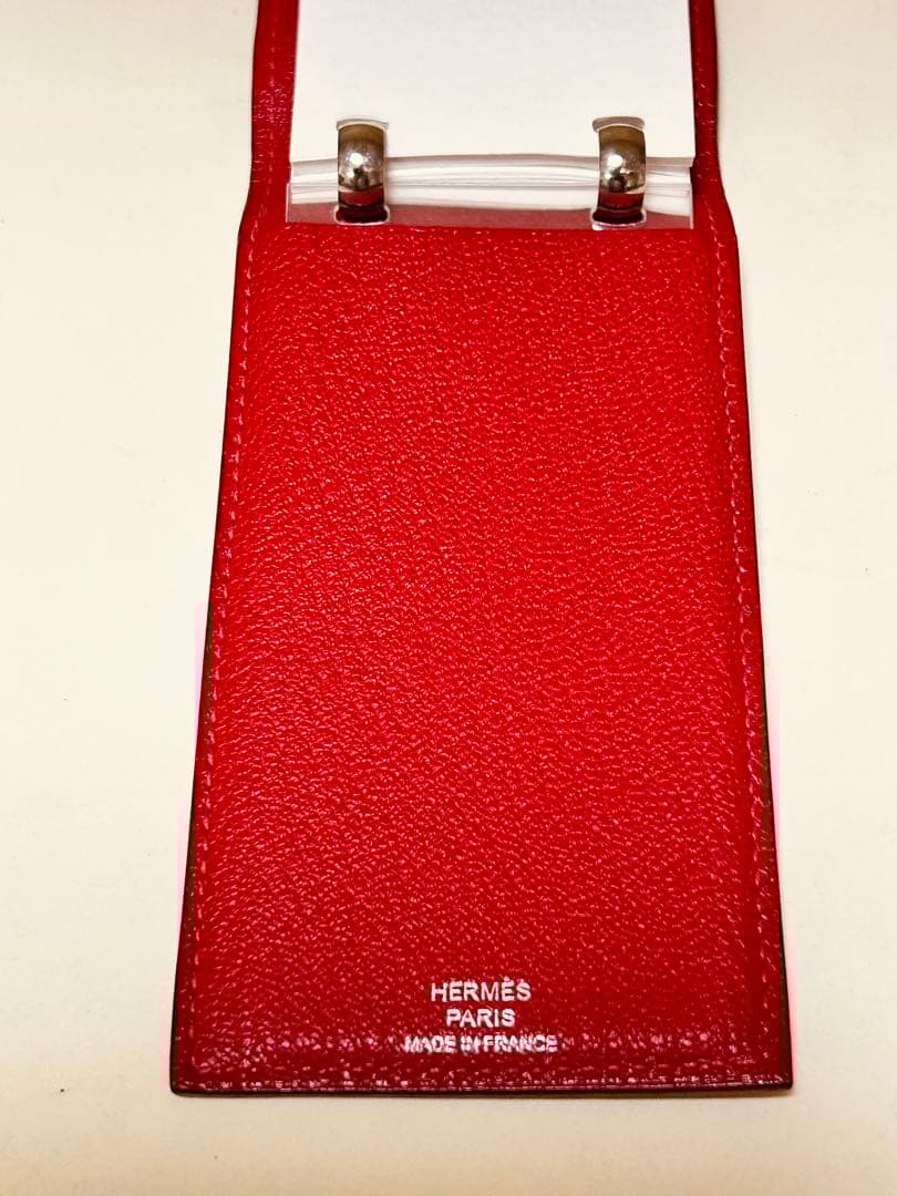 HERMÈS レッド メモ帳(付け替えリフィル付)