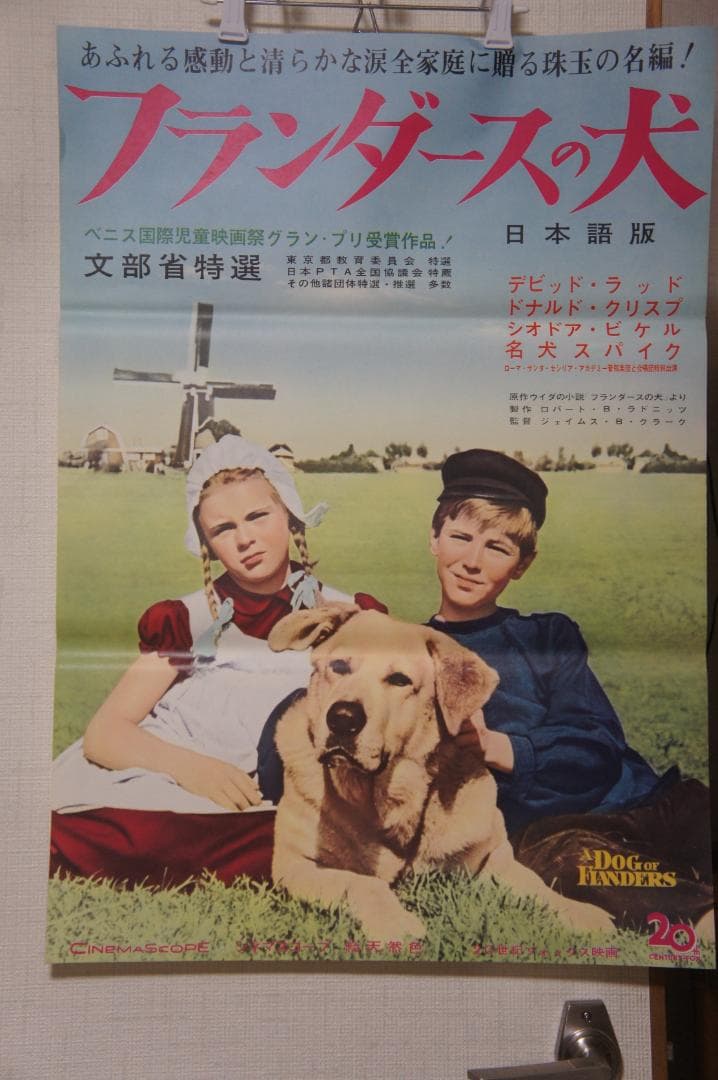 映画 ”フランダースの犬”のポスター ２種のセット 新品未使用のものです！