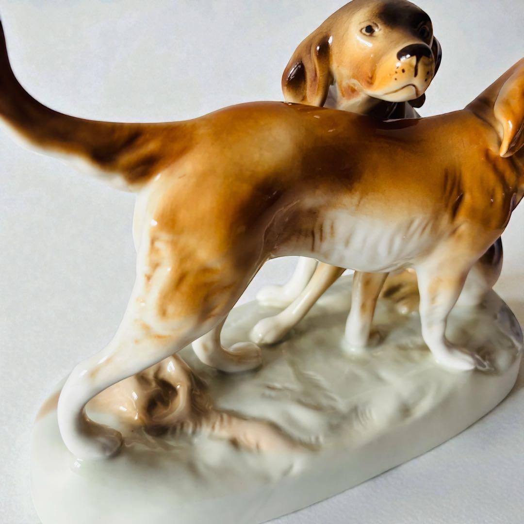 アンティーク雑貨  Dux Hunting Dogs Figurine