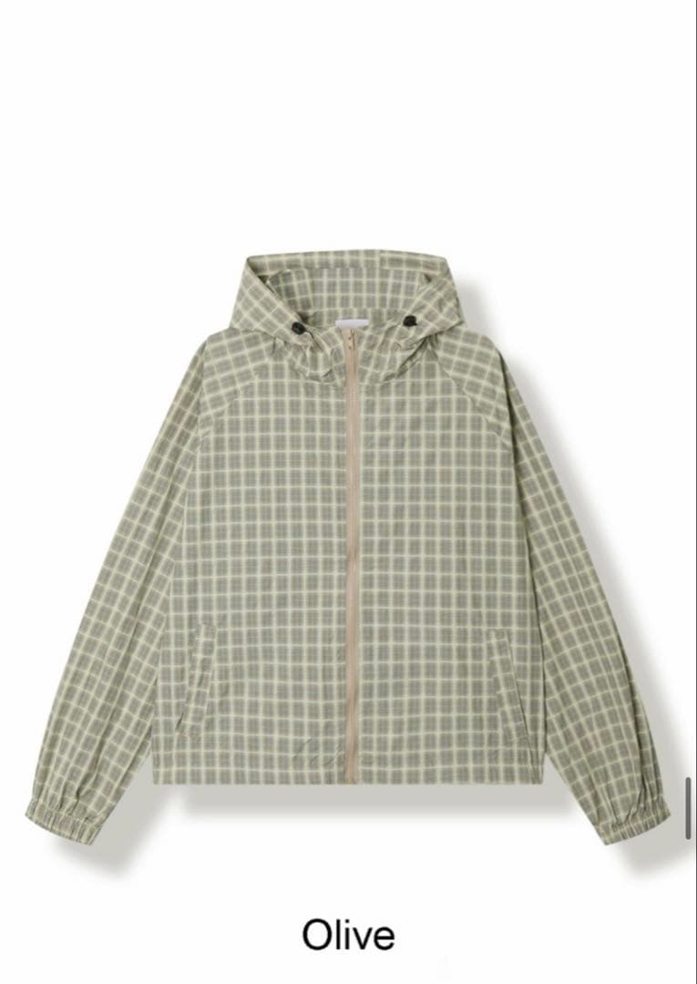 【SATIIIZ】Davi Nylon Check Windbreaker