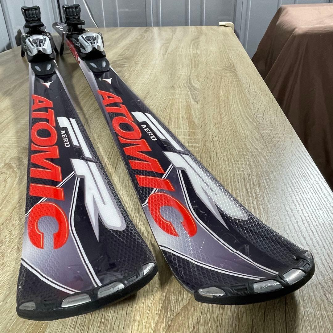 ATOMIC159cm ROSSIGNOL25.5cmストック付きスキーセット