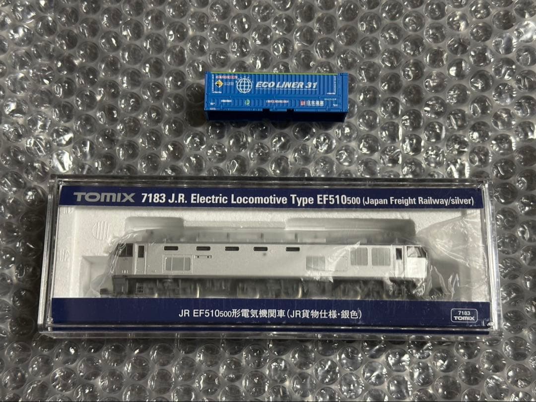 TOMIX 7183 EF510-500 電気機関車 銀色 おまけコンテナ付き