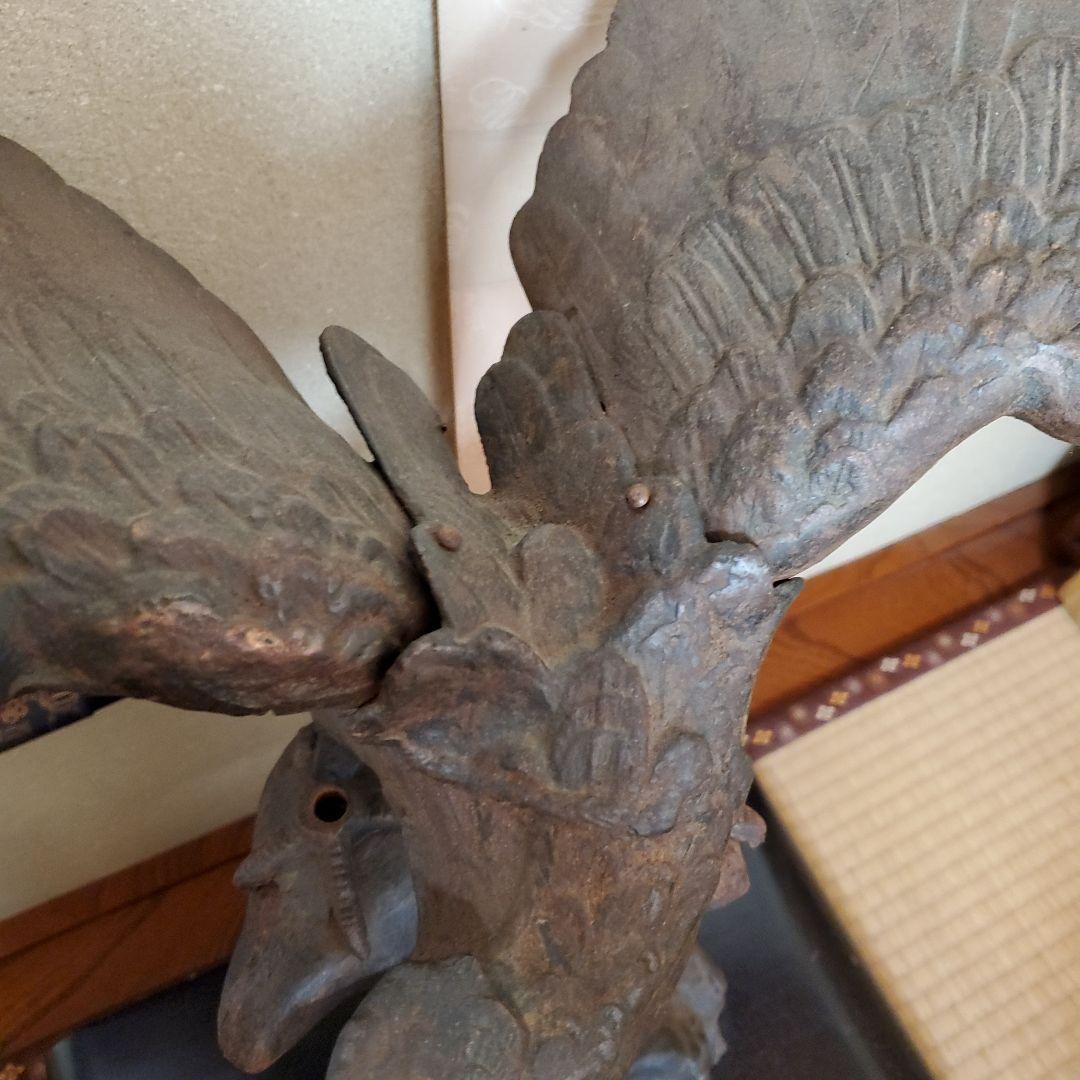 金属製 鷹の彫刻 約高さ68cm