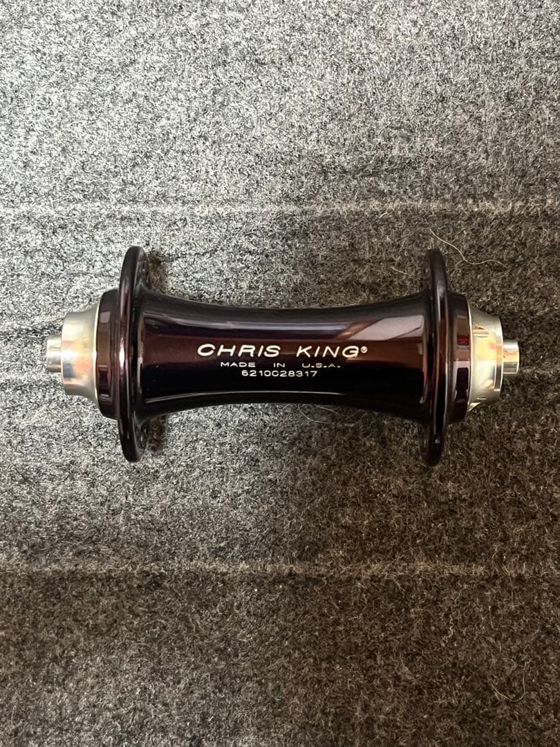 CHRIS KING R45クリスキングフロントハブ黒black bluelug