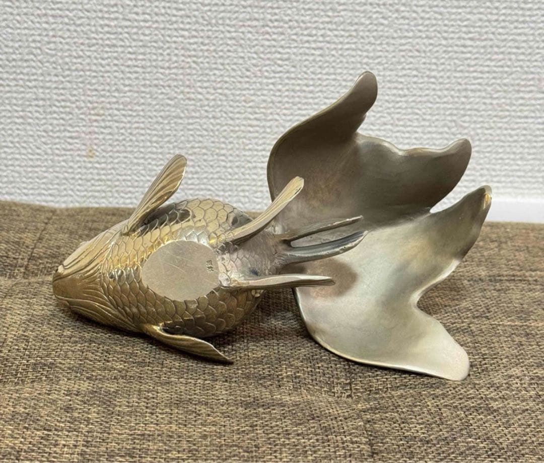 金魚の金属彫刻 2点セット