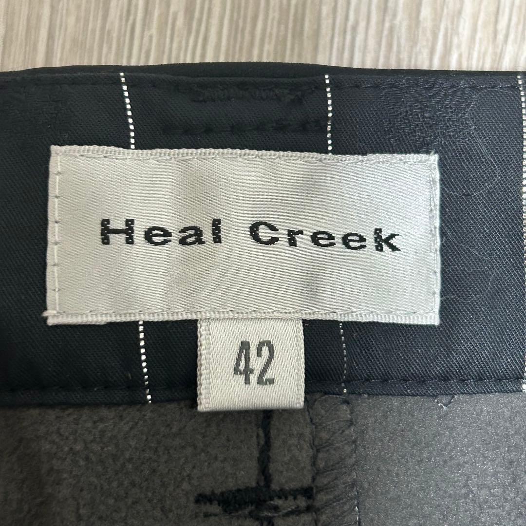 美品 HealCreek ヒールクリーク パンツ 42 ブラック ゴルフウェア