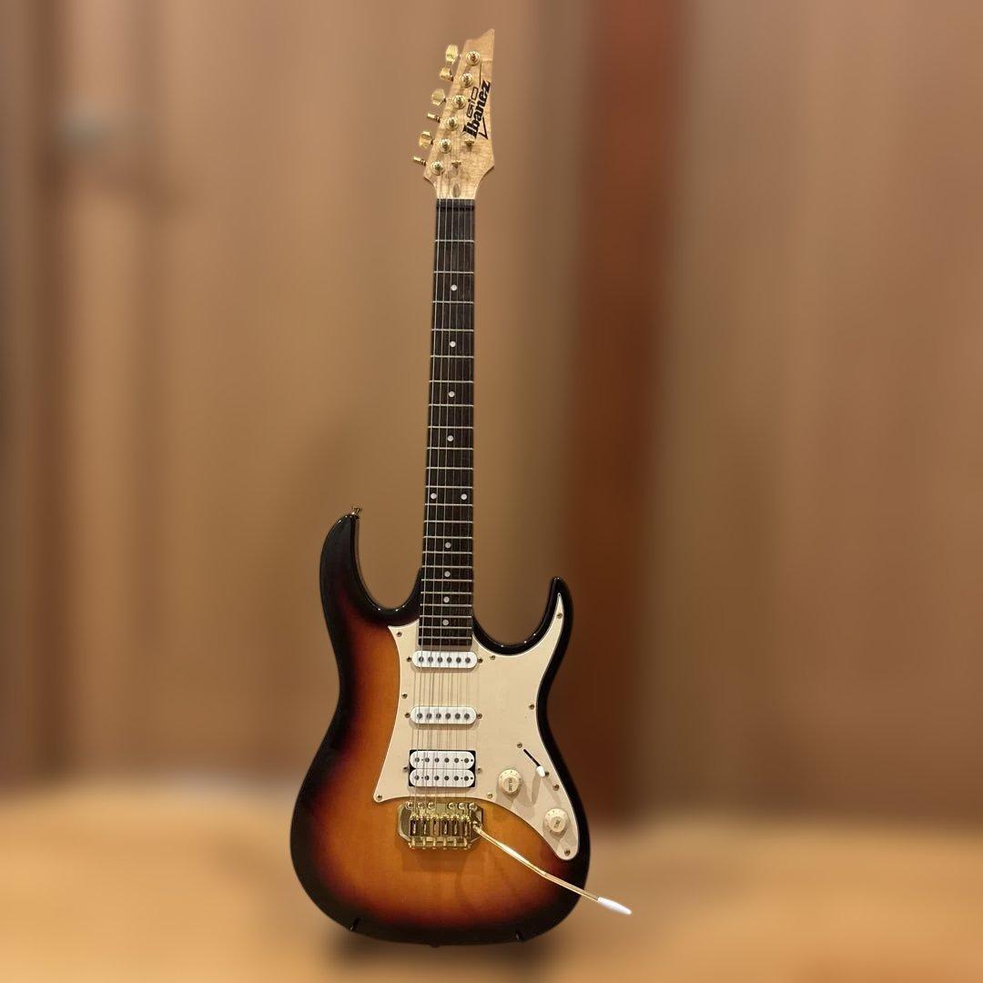 Ibanez GIO ゴールドパーツ仕様 トレモロアーム付 新品弦張替済