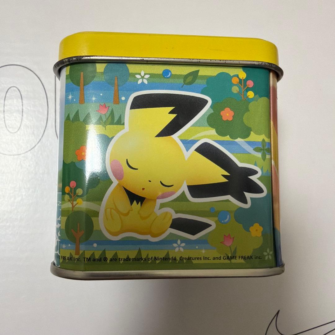 【激レア】ポケモンクッキー缶 うたたね ギザみみピチュー 空き缶