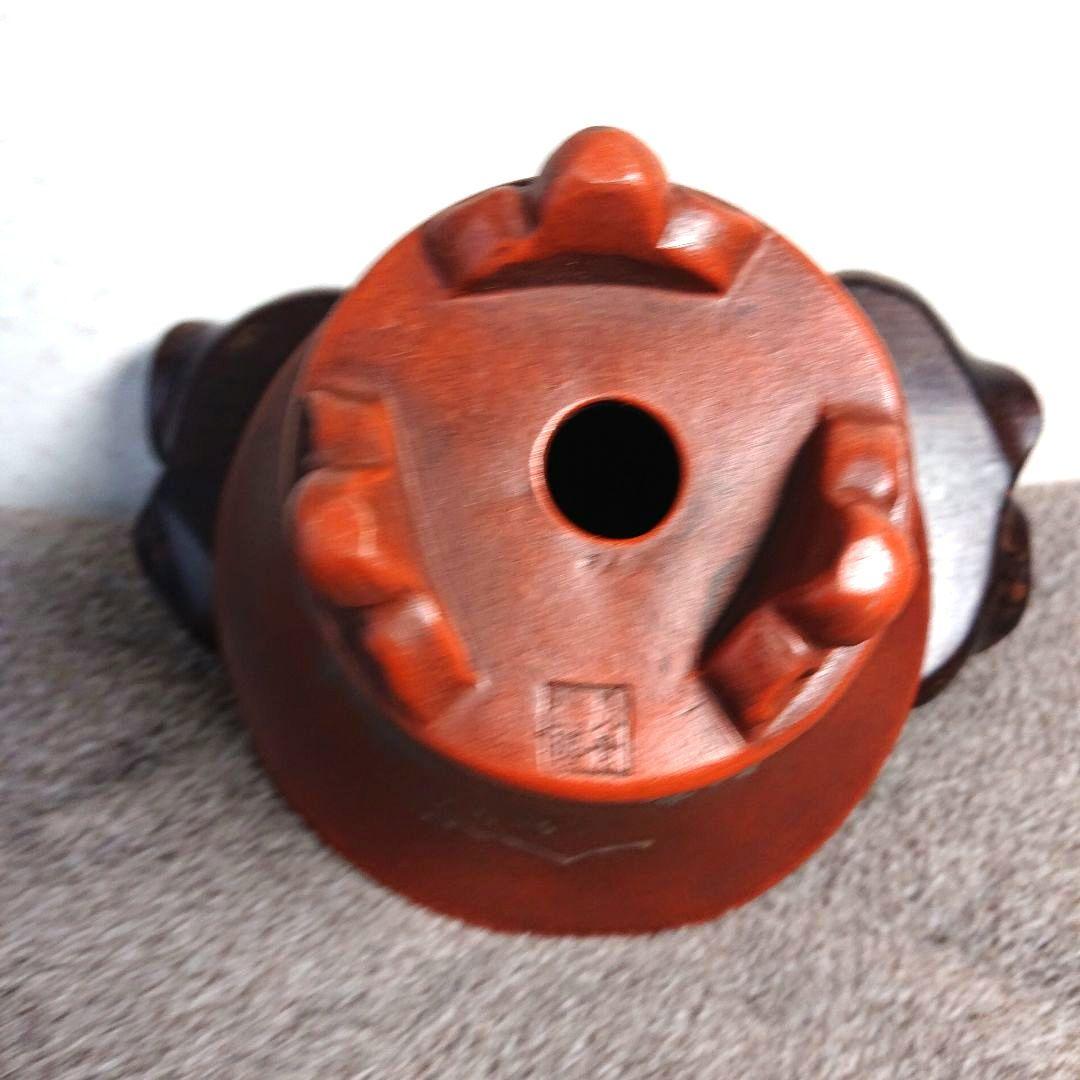 【中国盆栽古鉢】朱泥鉢  盆栽古鉢