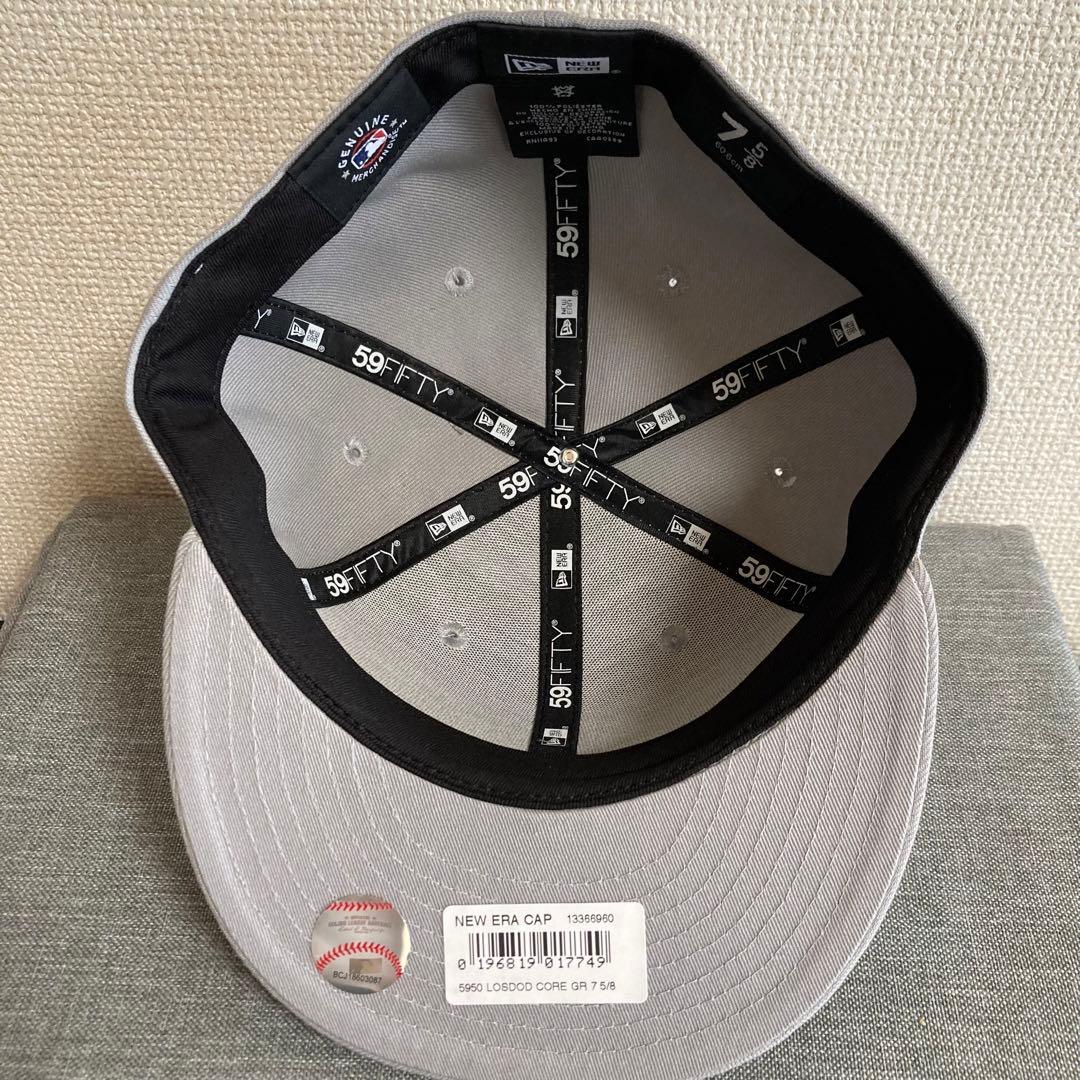 【海外限定】758 ニューエラ ロサンゼルスドジャース 59FIFTY グレー