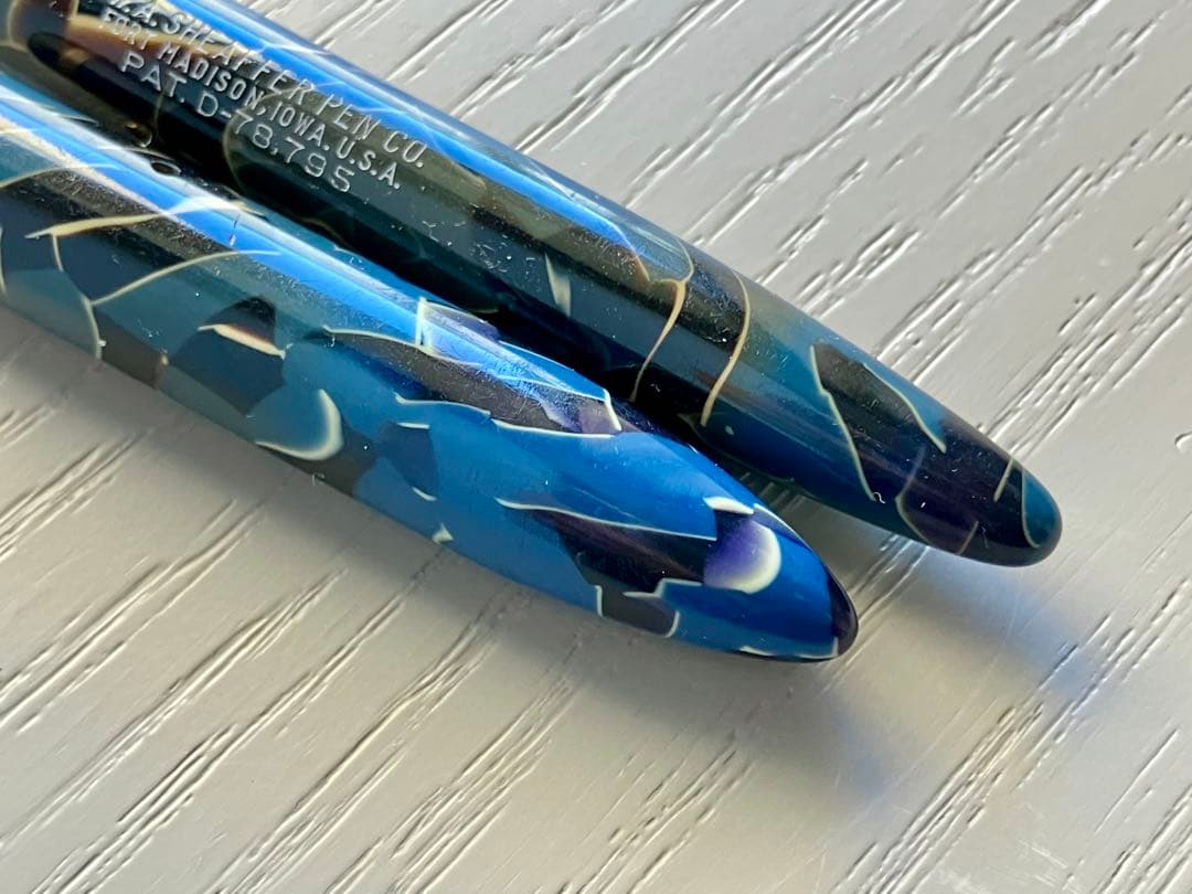 Sheaffer シェーファー 万年筆 バランス マーブル ブルー＆ブラック