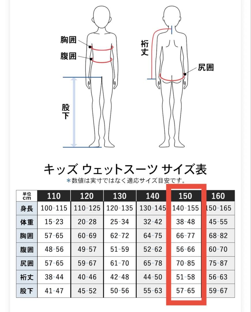 Fellow キッズ ウェットスーツ ロングジョン&タッパーセット150