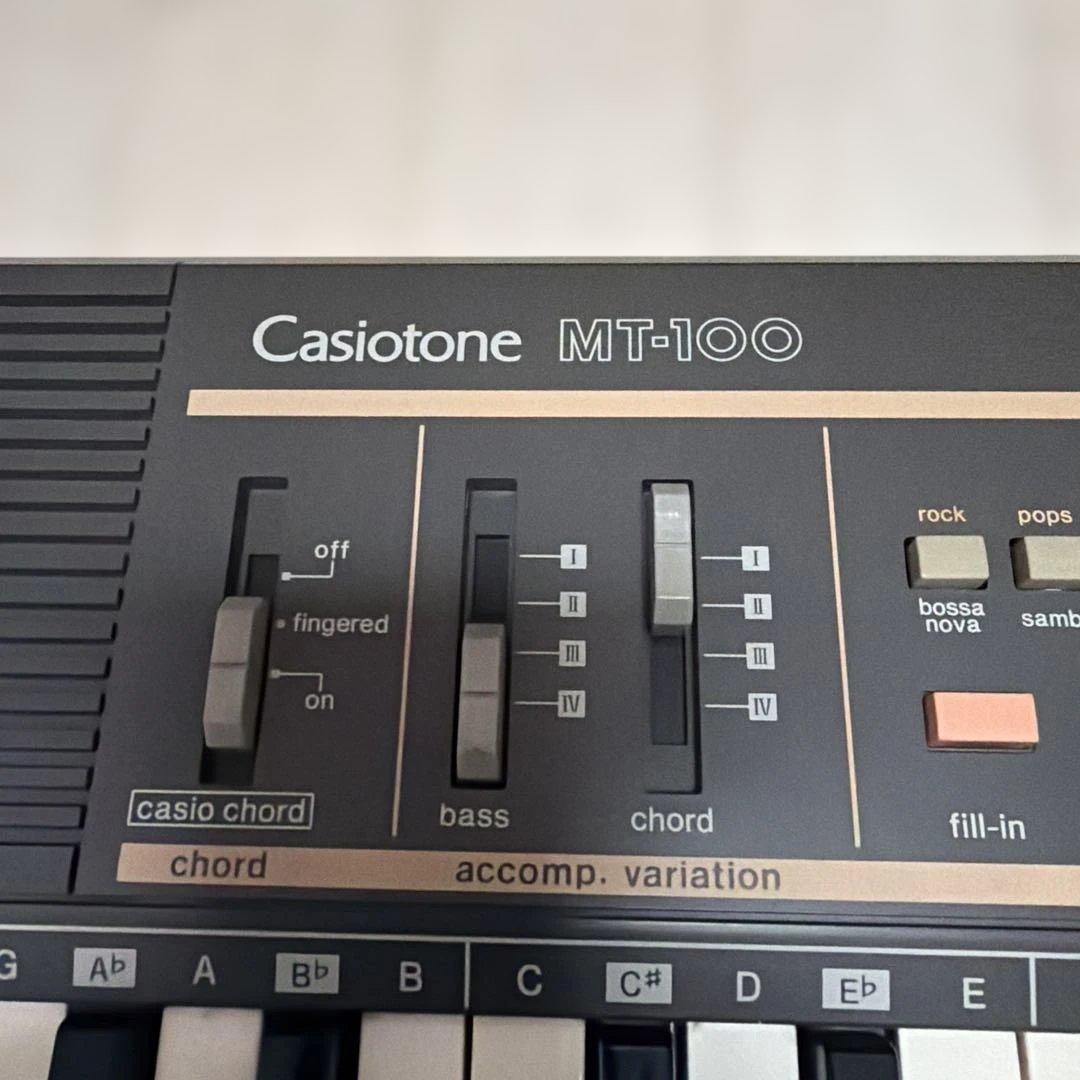 ⭐️CASIO MT-100 ビンテージシンセサイザー セミアナログ アダプター付