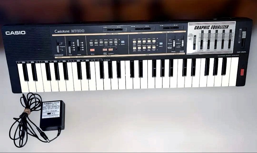 ⭐️CASIO MT-100 ビンテージシンセサイザー セミアナログ アダプター付