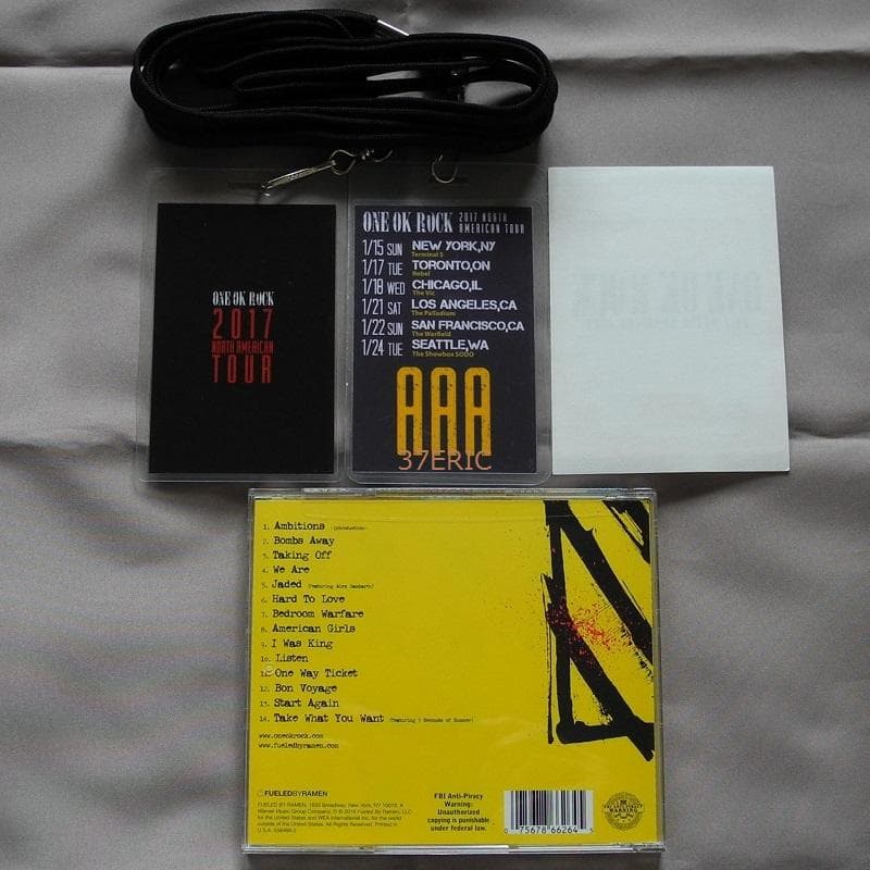 ONE OK ROCK ワンオクロック VIP席サインCD バックステージパス
