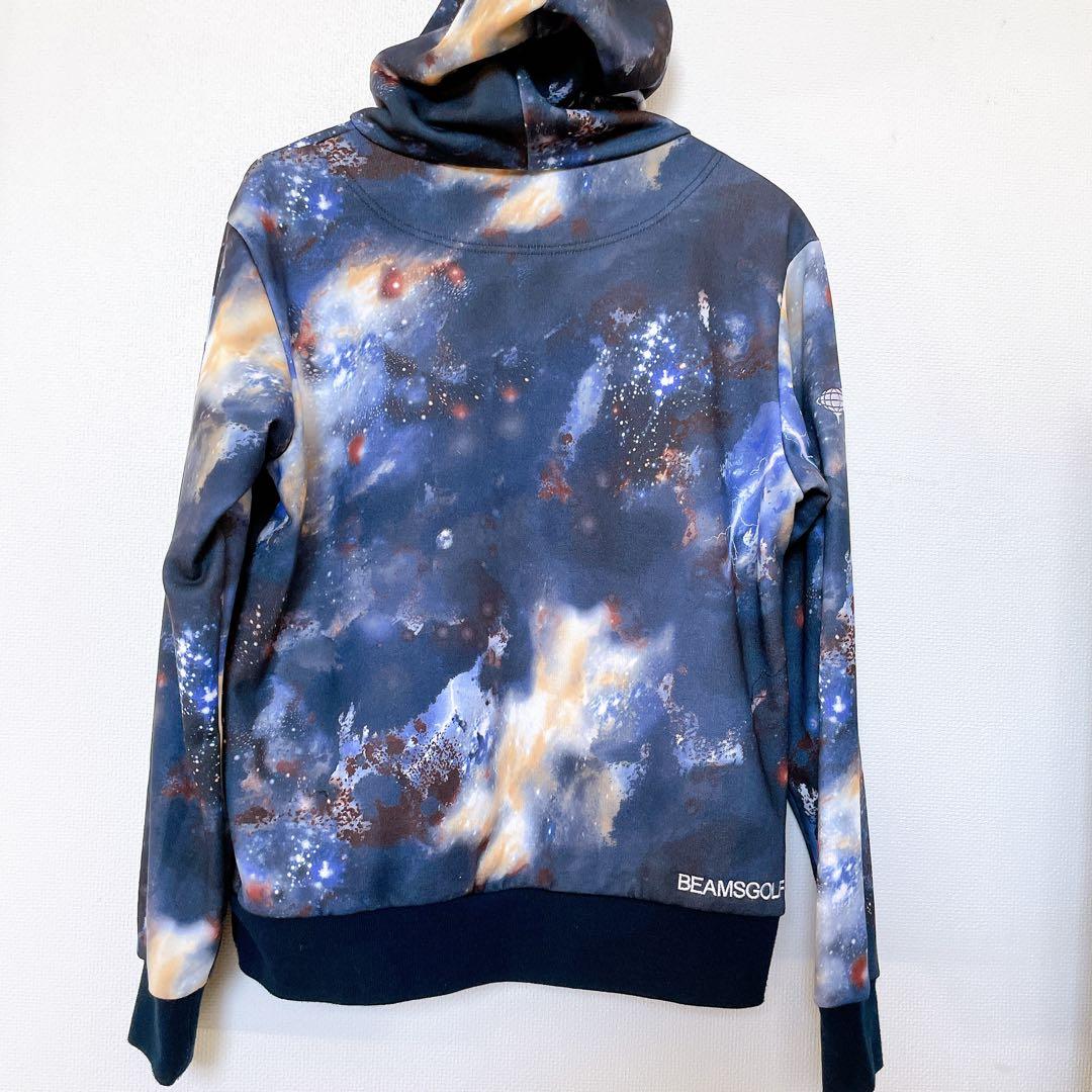 BEAMSGOLF ビームスゴルフ　宇宙プリントスウェットパーカー　L