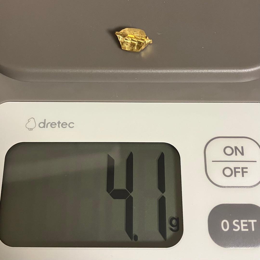 Ｑ 純金塊24k 4.09g GOLD 彫金母材資産鉱石