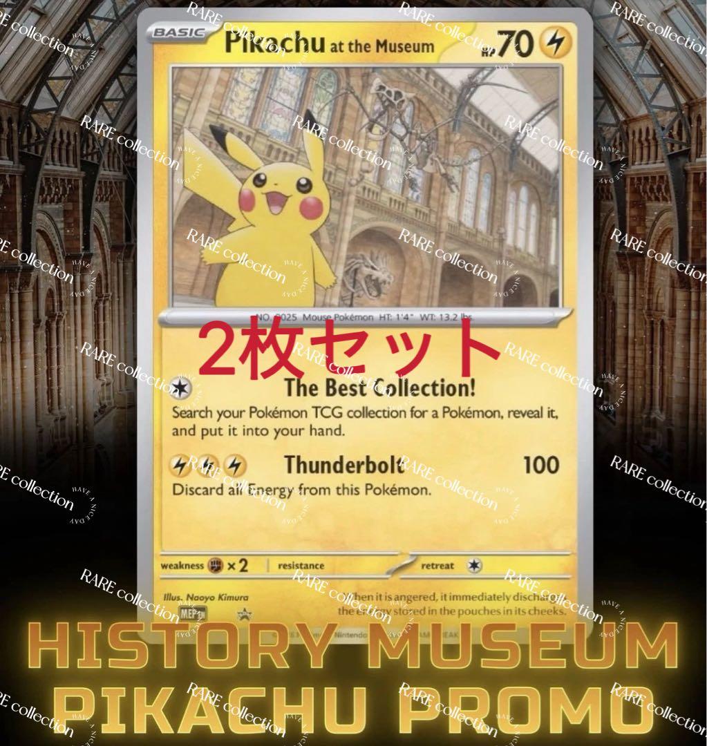 2枚Pikachu at the Museum ピカチュウ ロンドン自然史博物館