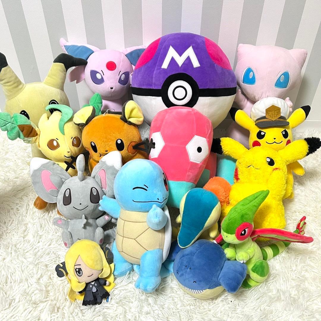 ポケモン　ぬいぐるみ15点セット　ピカチュウ　ミュウ　マスターボール　ポリゴン