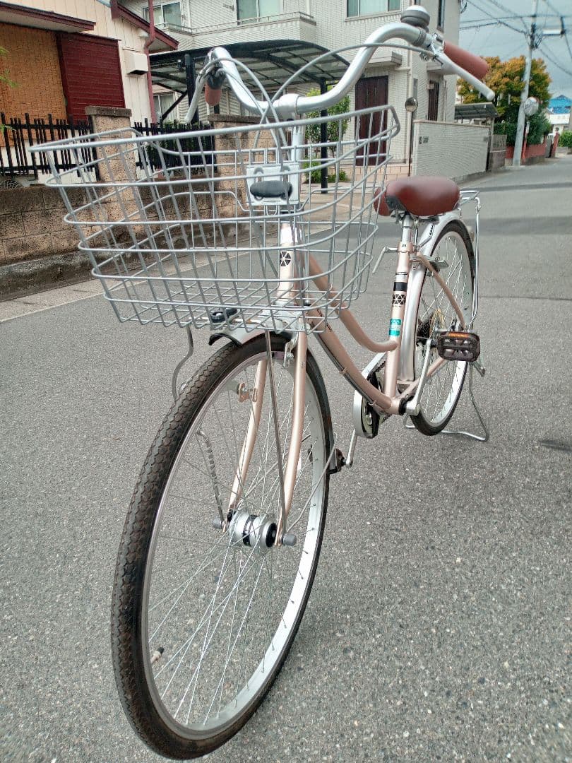 シャンパンピンクの可愛い自転車　ママチャリ　26インチ 群馬　埼玉　栃木