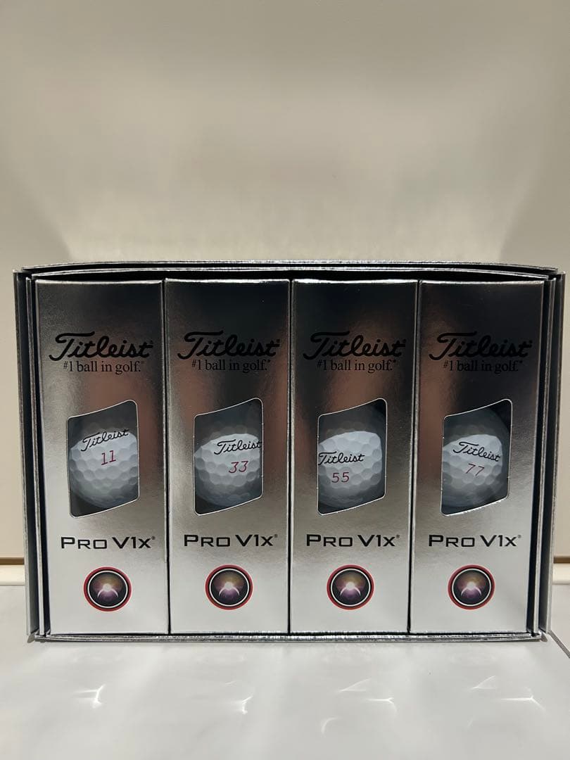 タイトリストプロV1XPROV1Xゴルフボール25年ダブルナンバー8ダース96個