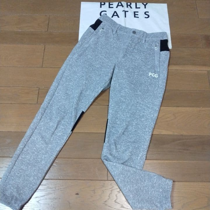⭐美品⭐PGG⭐パーリーゲイツ⭐デカロゴ⭐ストレッチパンツ⭐ダークグレー⭐M⭐