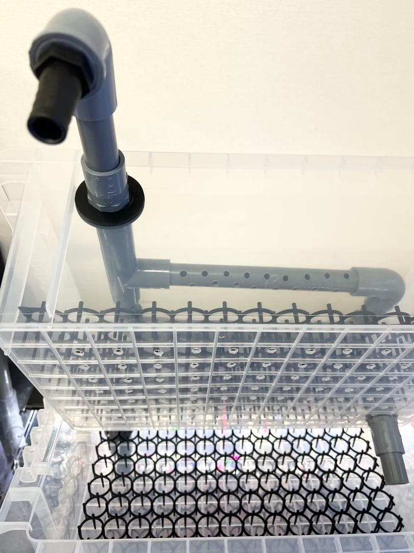 自作 濾過装置 3段ボックス クリア 濾過層 濾過器 金魚 メダカ 1,500L