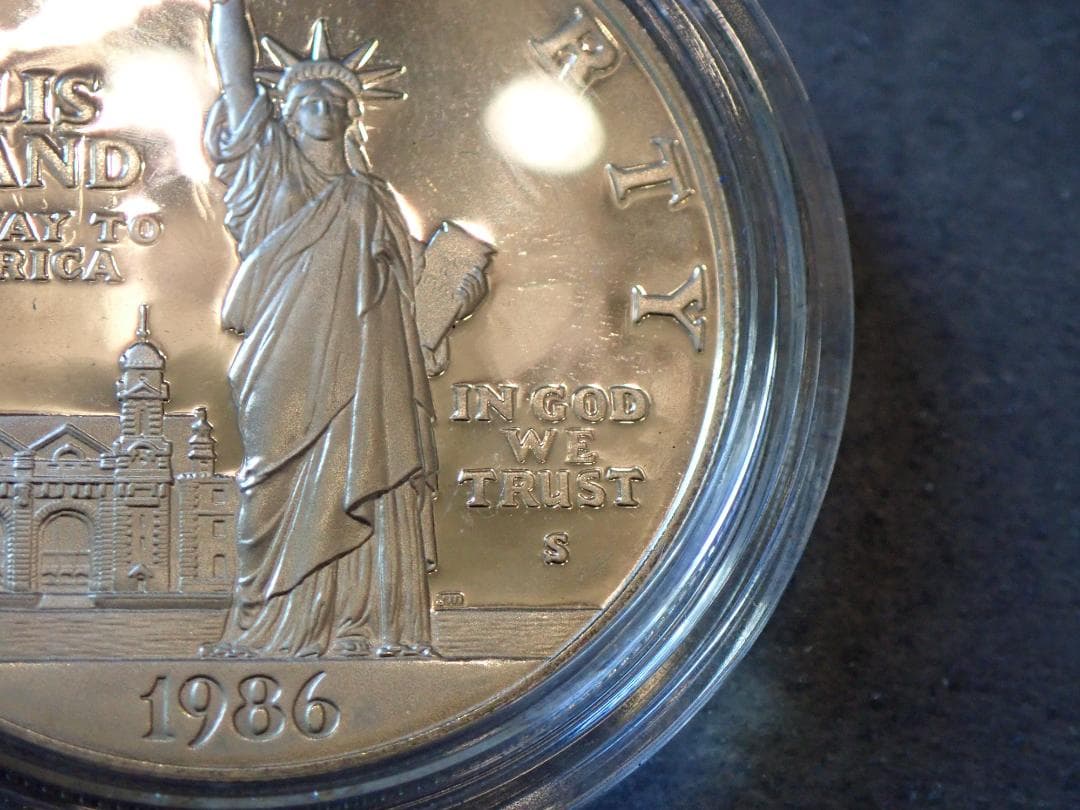 1986年アメリカ銀貨 1ドルリバティ自由の女神記念銀貨Silver900