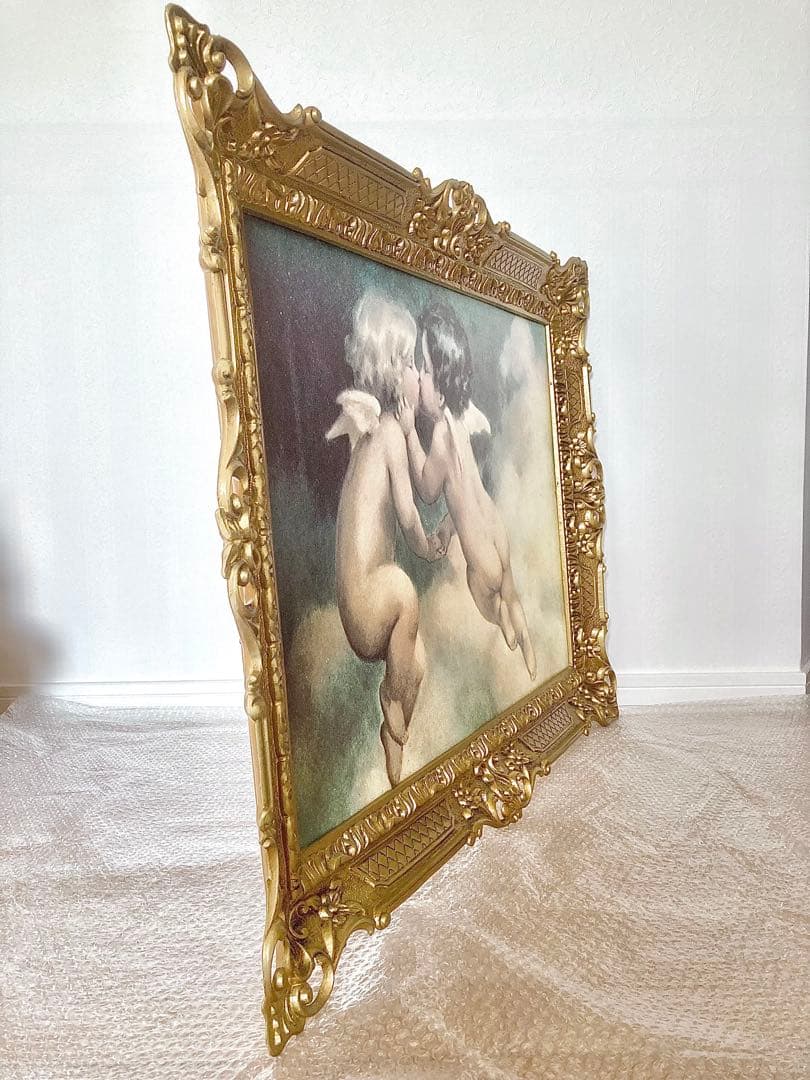 限定セール中！ ◆アンティーク 額 天使 エンジェル 絵画 アート 額縁