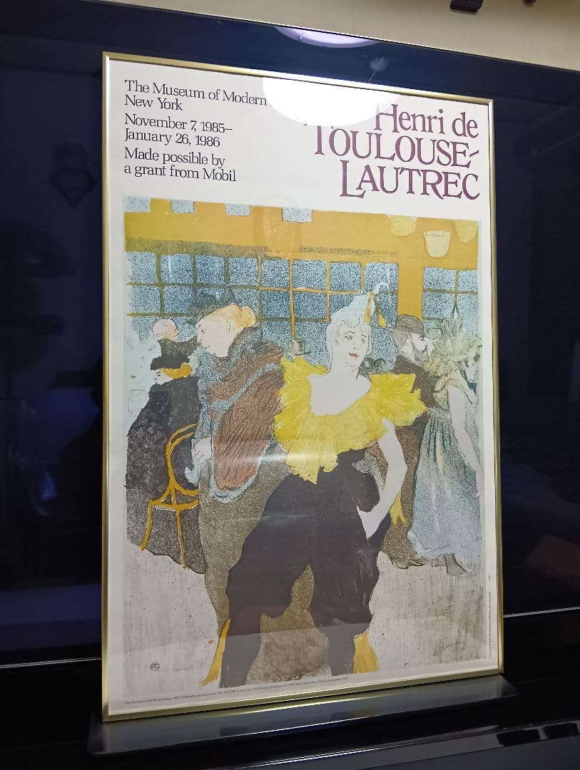 希少　1985年　ビンテージ　moma　ロートレック展示会　リトグラフ　ポスター