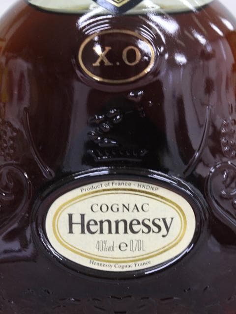 ▲未開栓/古酒 Hennessy/ヘネシーX.O グリーンボトル 金キャップ