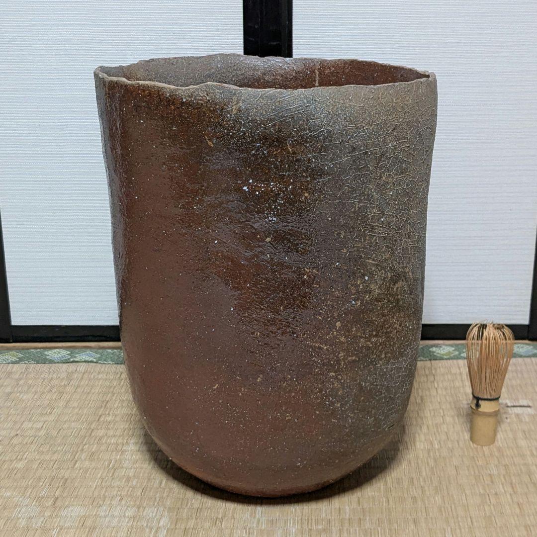 備前焼 メダカ鉢 大型花器 花生 水瓶 水甕 水槽 花瓶 花入 フラワーベース