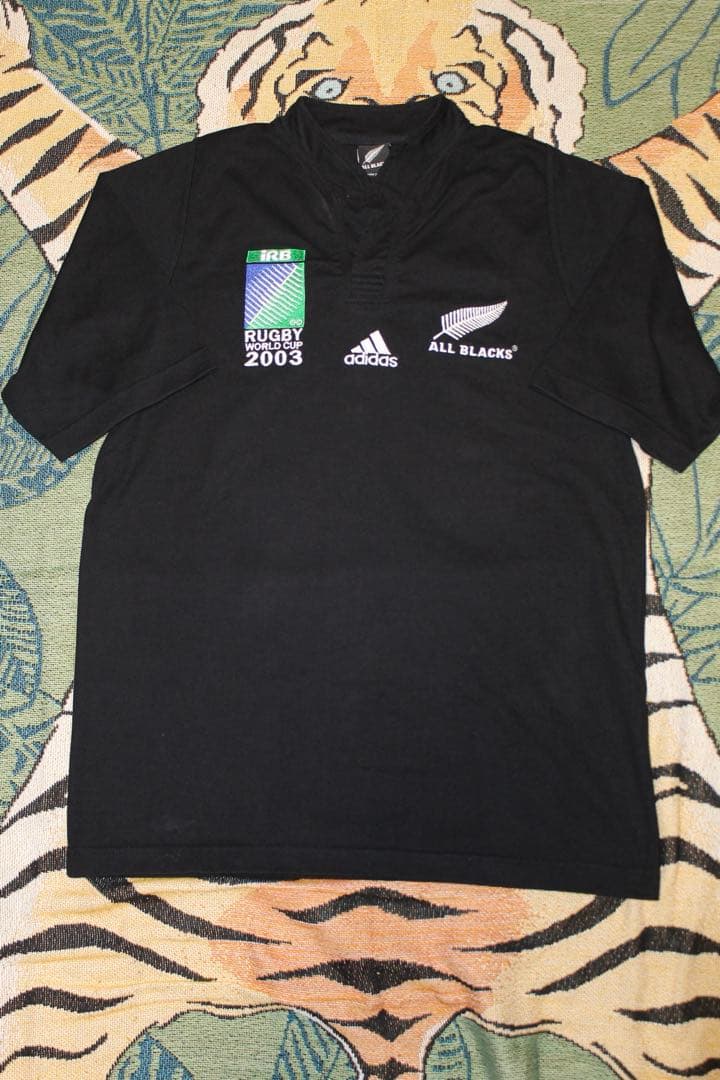 「希少」　adidas ALL BLACKS ラガーシャツ　2003年