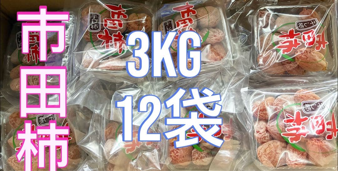 市田柿 干し柿 12袋セット 3kg