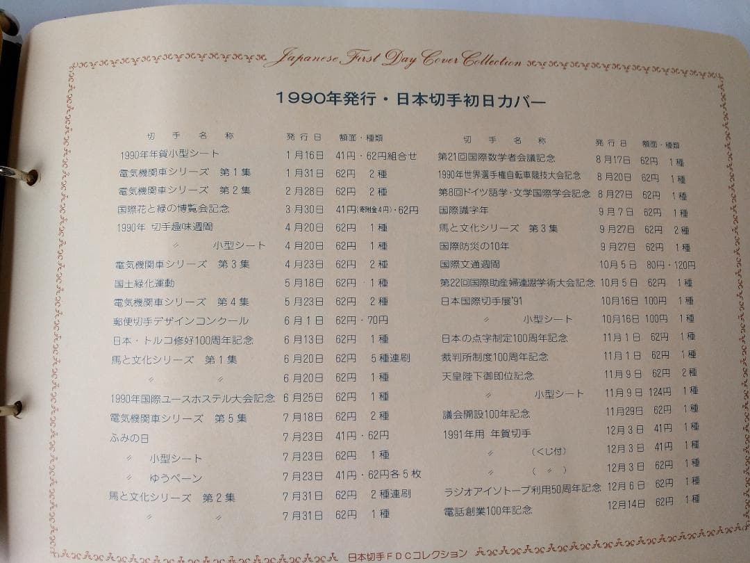 初日カバー 1990年 平成2年 午年 記念切手 切手 40通 ファイル 新品