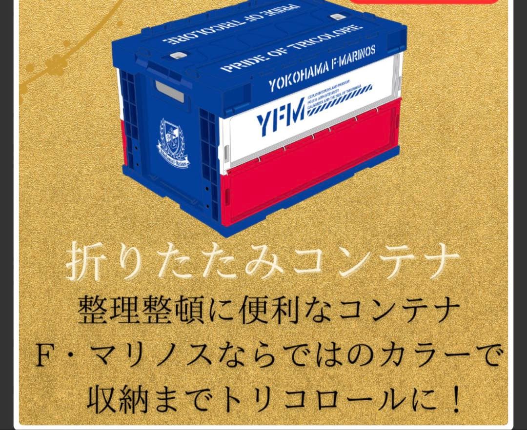 【新品】横浜F・マリノス 折りたたみコンテナ トリコロール 未使用 未開封