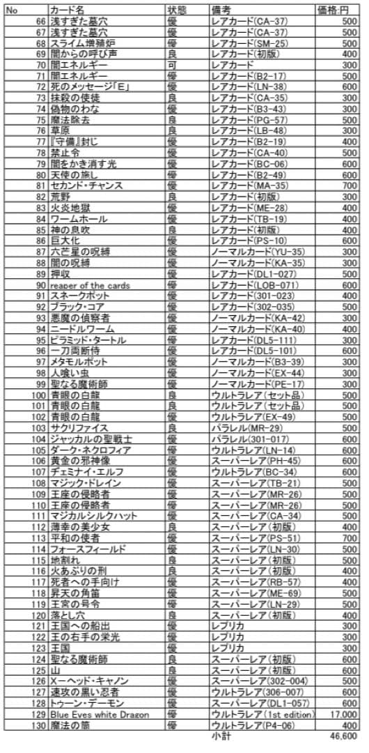 遊戯王カード　レアカード一括処分販売（ファイル付）