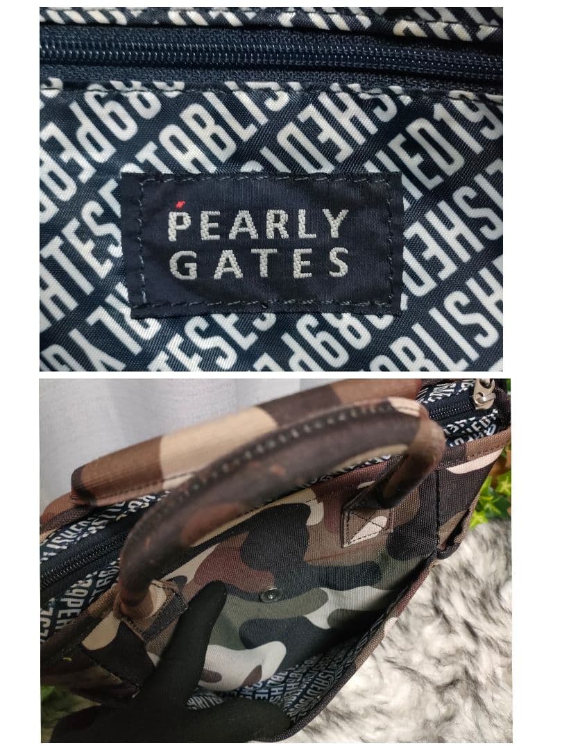 美品 パーリーゲイツ ハンドバッグ カモフラ PEARLY GATES バッグ