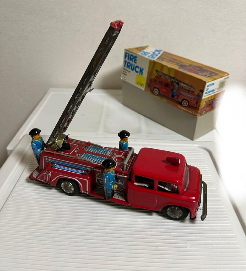 ブリキのおもちゃ（消防車　はしご車）