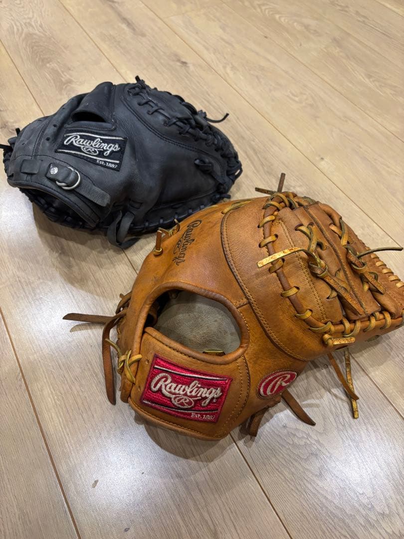 Rawlings一般キャッチャー、ファーストミット！２つセット売り！
