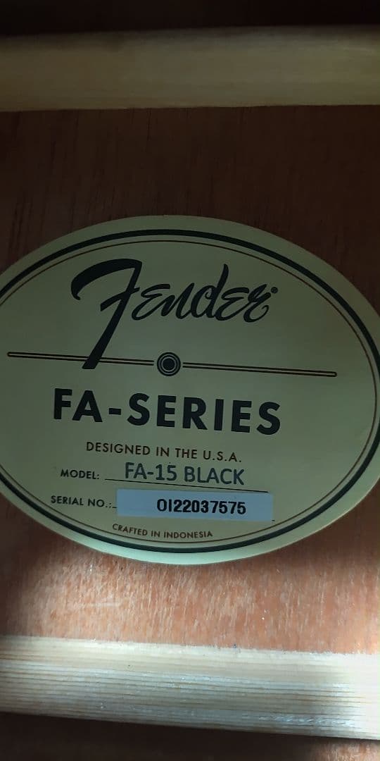 Fender FA-15 BLACK 　フェンダー アコギ　3/4 Scale