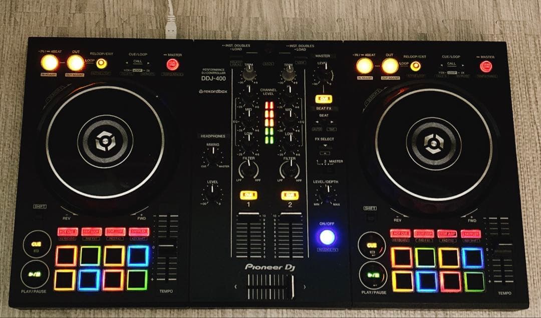 Pioneer DJ DDJ-400 オリジナルLED打ち替え　箱付き