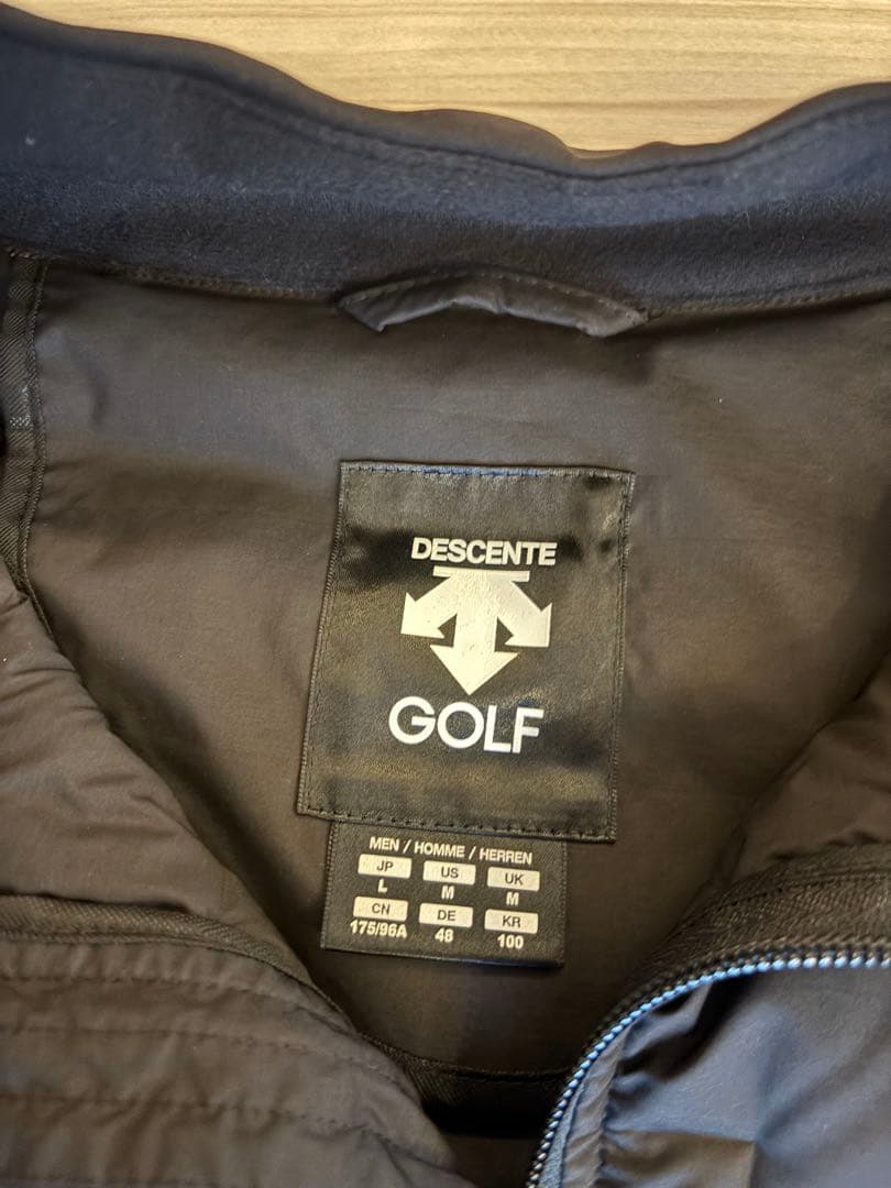 DESCENTE GOLF ブラック　ダウンジャケット サイズL