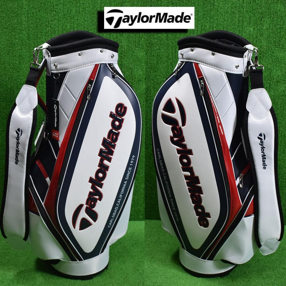 TaylorMade/テーラーメイド ゴルフ キャディバッグ【白/紺/赤】新品！