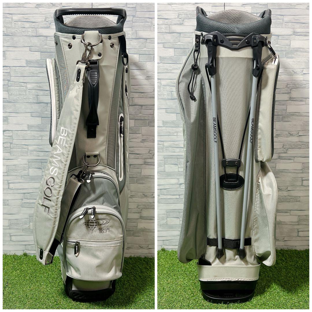 BEAMS GOLF ビームスゴルフ スタンド式 キャディバッグ 軽量 グレー