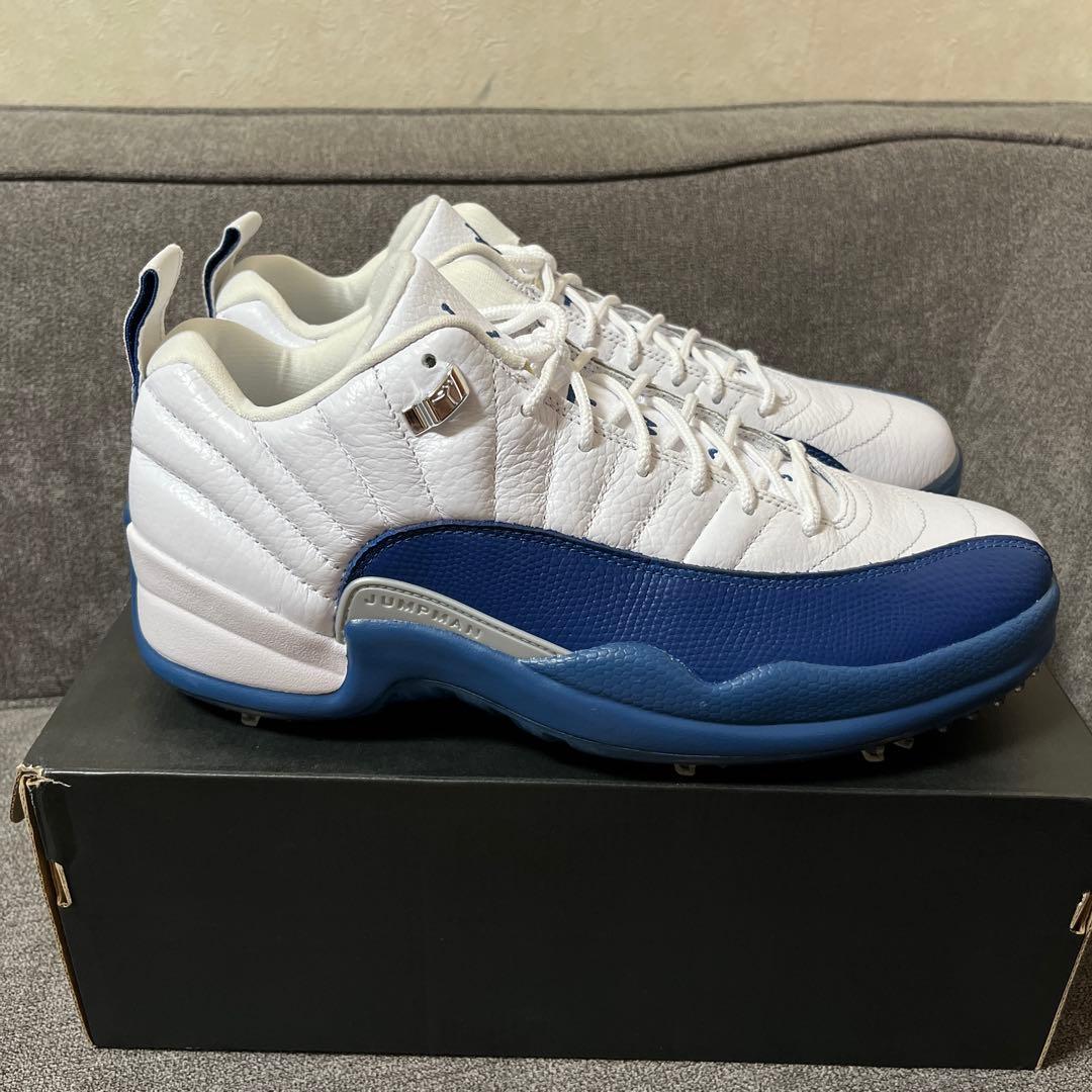 AIR JORDAN XII LOW WHITE BLUE 新品　ゴルフシューズ